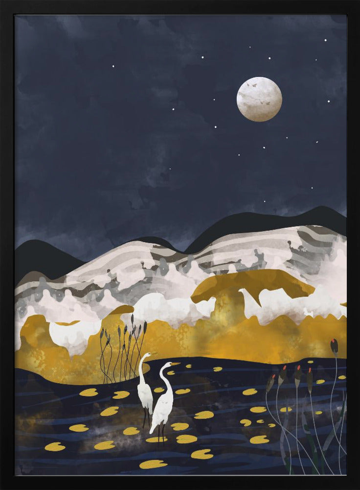 Midnight Lake Plakat ⇒ Plakatstore.dk