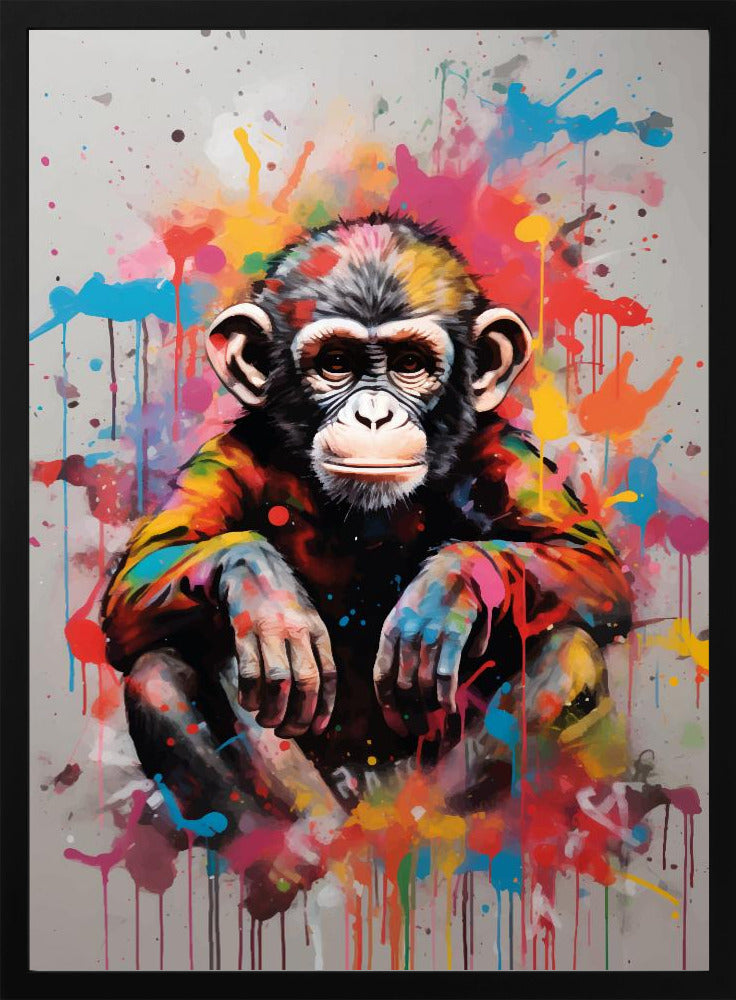 Monkey Pop Art Plakat ⇒ Plakatstore.dk